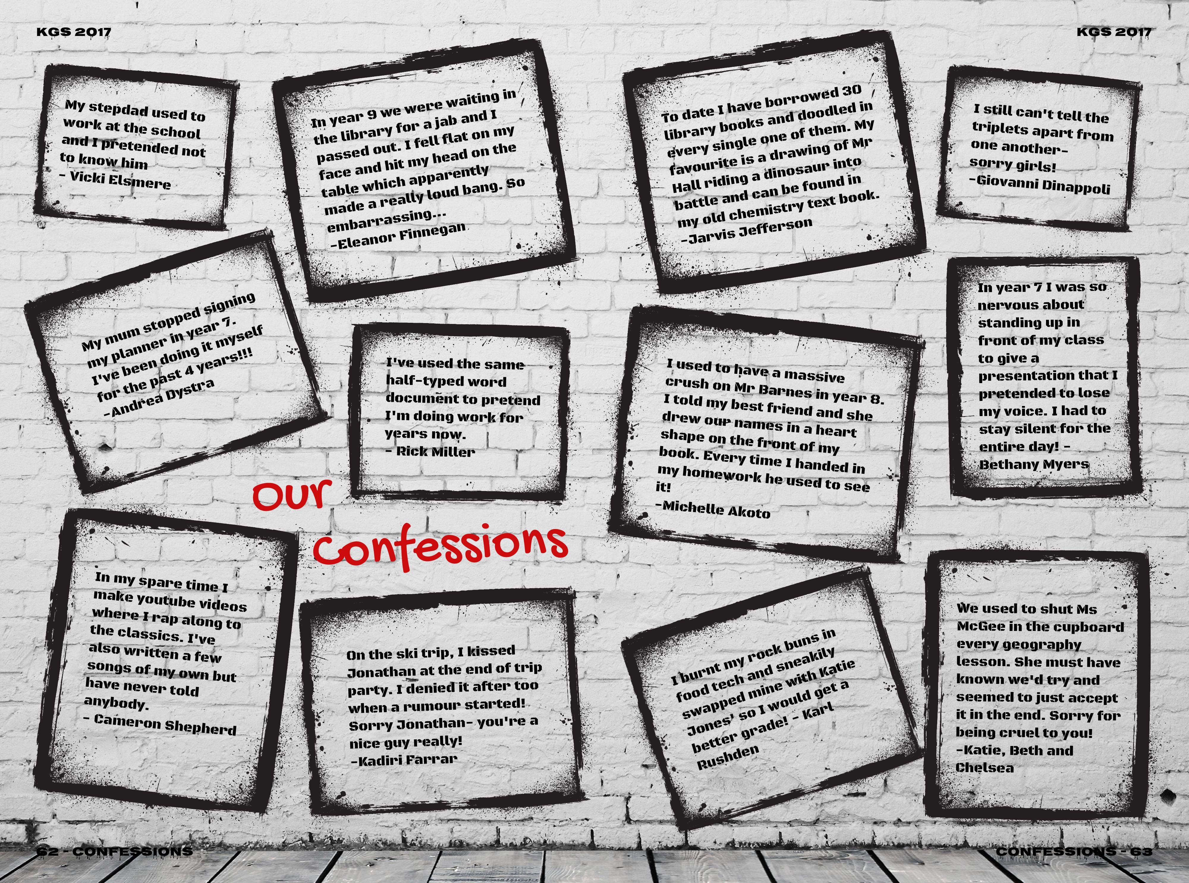 Making a confessions page… | AllYearbooks